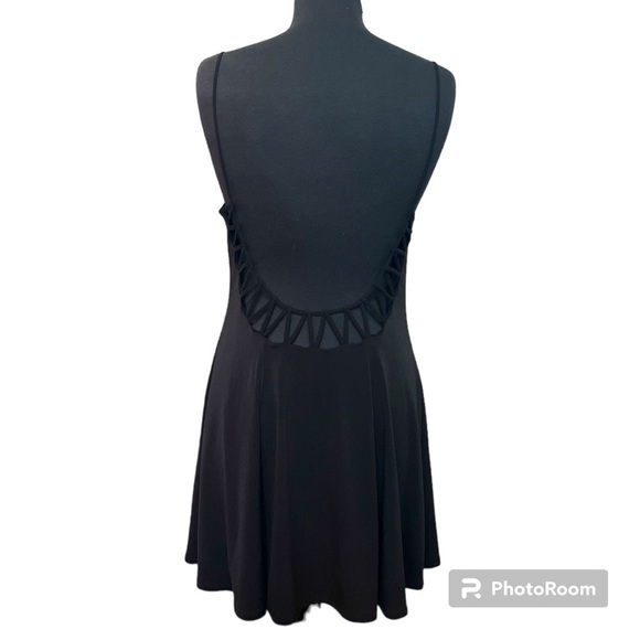 silence + noise | Dresses | Slick Sensual Little Black Mini Dress Open ...